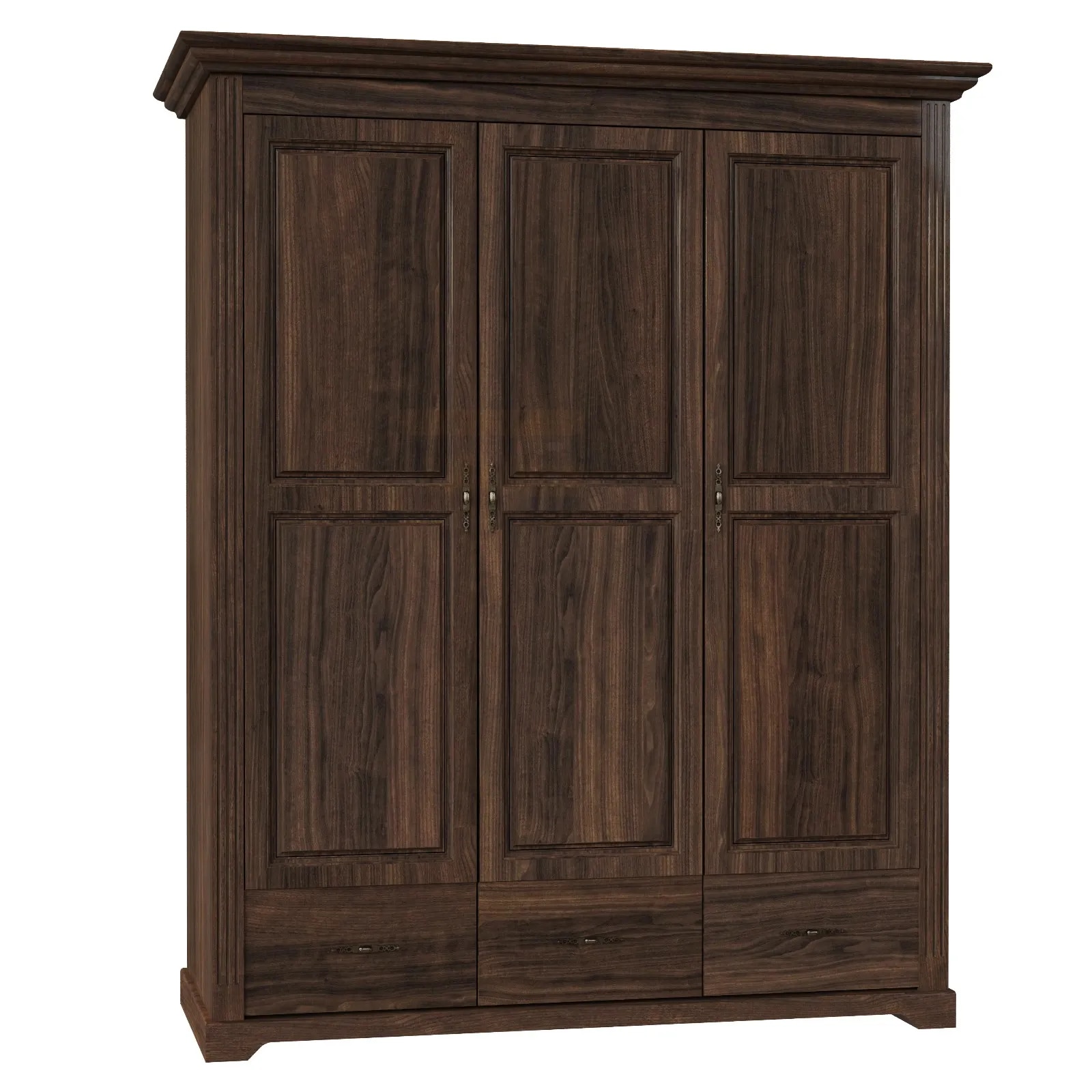 Dulap Louis 3 usi lemn masiv, Maro 160 x 61 x 207 cm - eMAG.ro