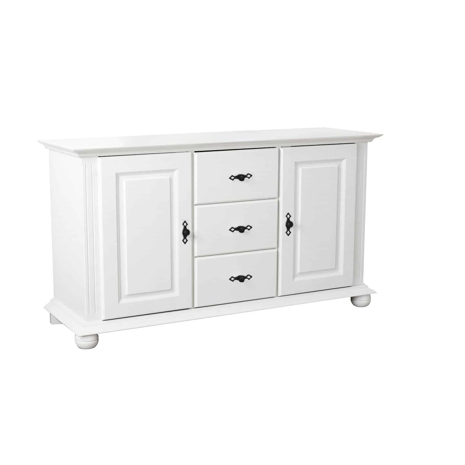 Comoda Select lemn masiv 2 usi 3 sertare 144 x 40 x 87 cm - eMAG.ro