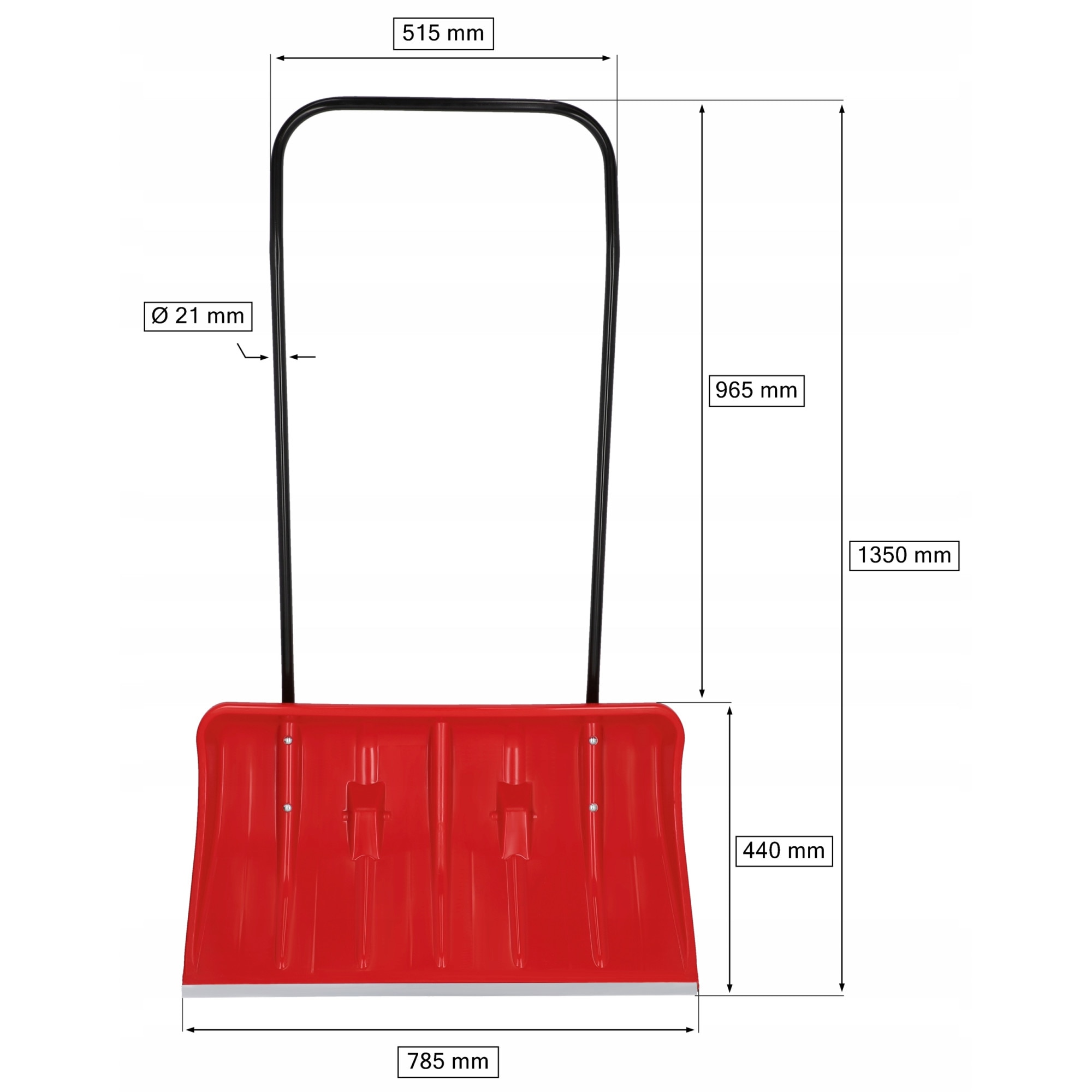 Lopata pentru zapada, Kotarbau, Plastic/Metal, Negru/Rosu - eMAG.ro