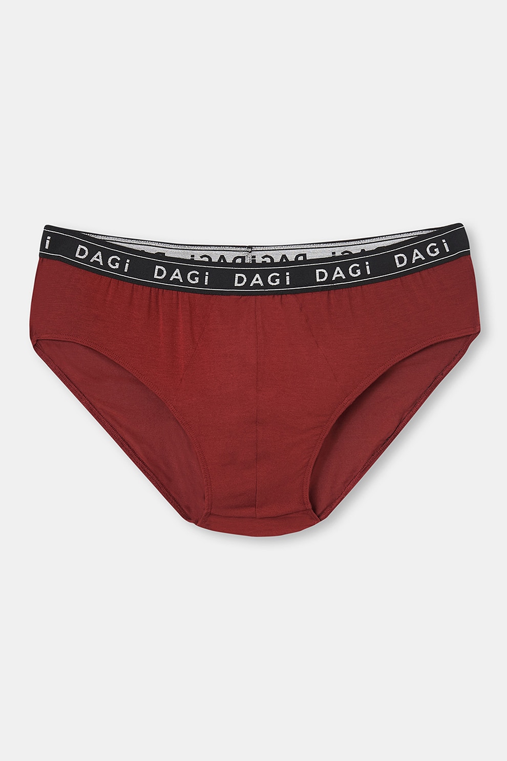 DAGI, Chiloti din amestec de modal cu banda logo in talie, Rosu inchis ...