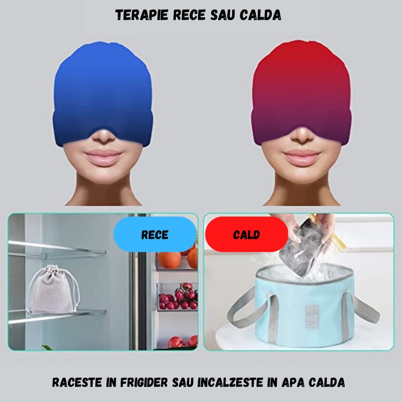 Masca cu gel pentru ameliorarea durerilor de cap, ochi umflati ...