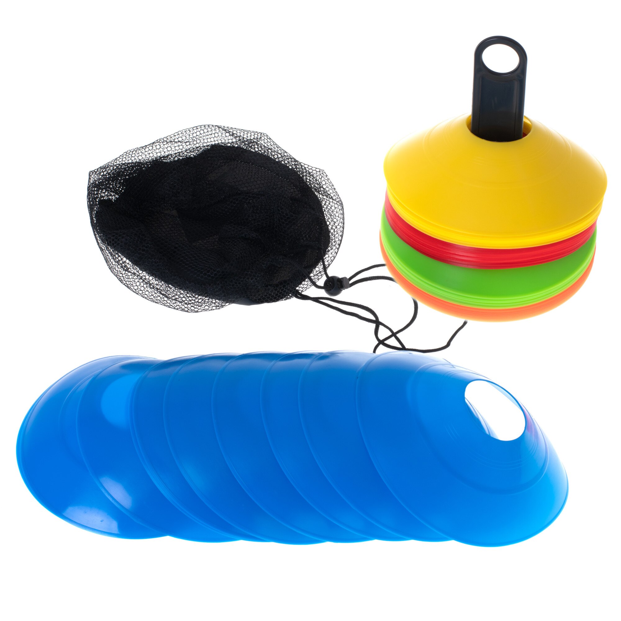 Jaloane tip con fotbal, Plastic, 50 bucati, Multicolor - eMAG.ro