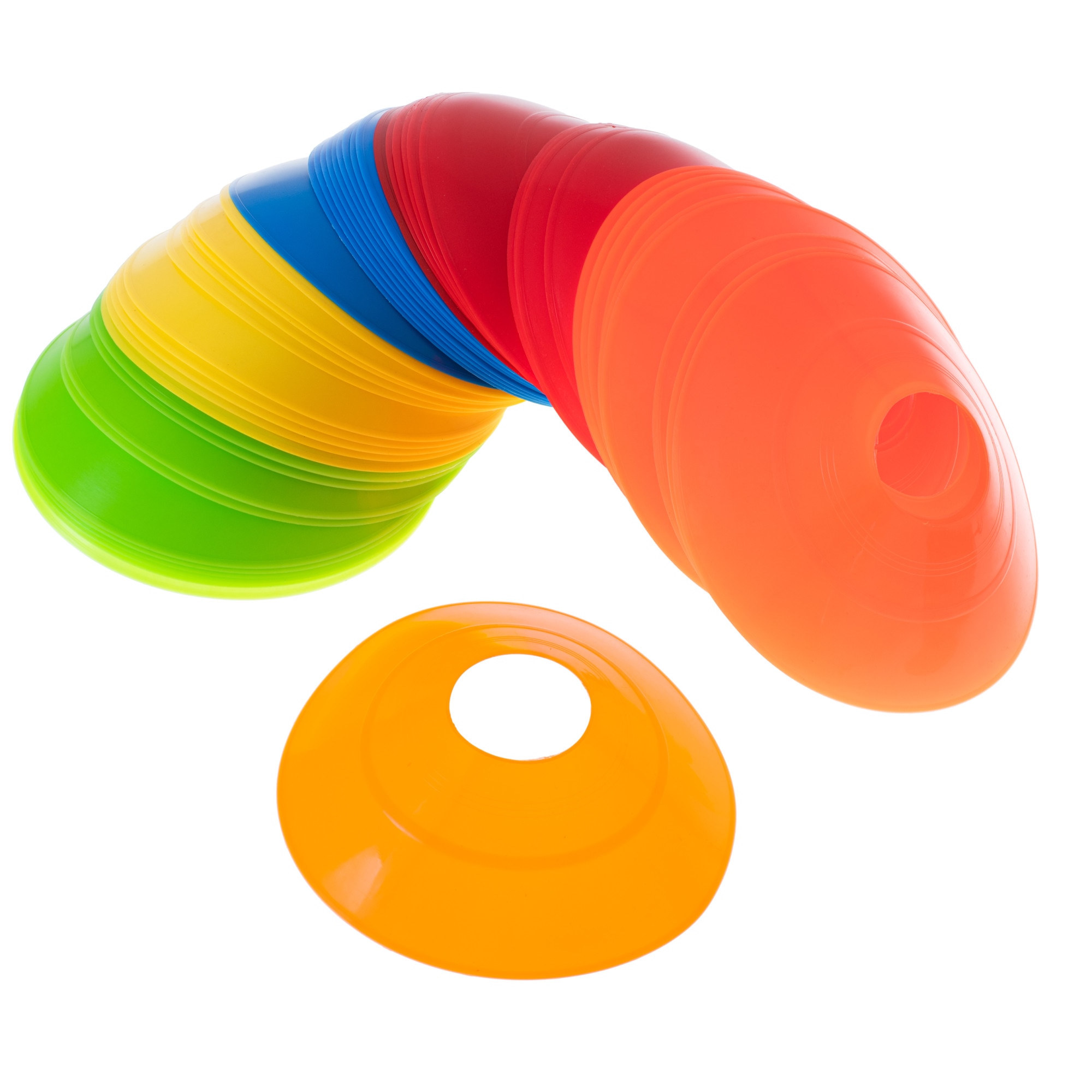 Jaloane tip con fotbal, Plastic, 50 bucati, Multicolor - eMAG.ro