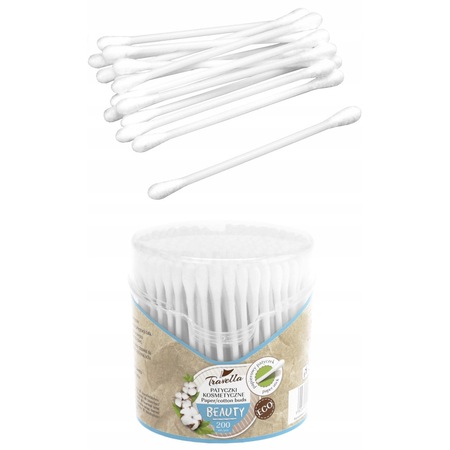Козметични стикове, Ravi, Beauty Eco, 200 бр, бели - eMAG.bg