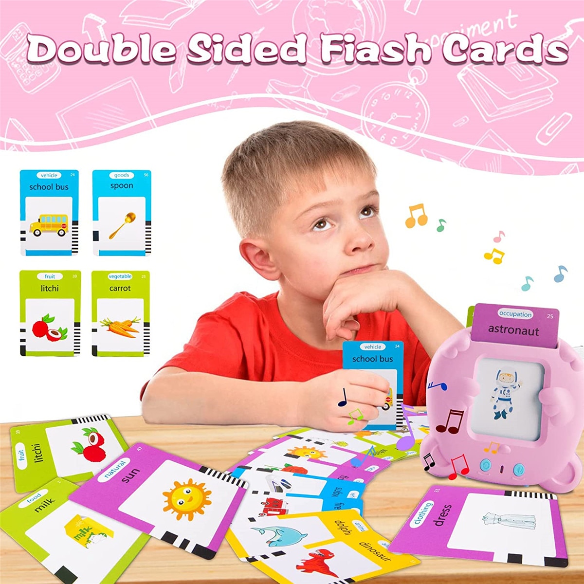 Set joc educativ pentru copii cu aparat cititor de carduri si 112 ...