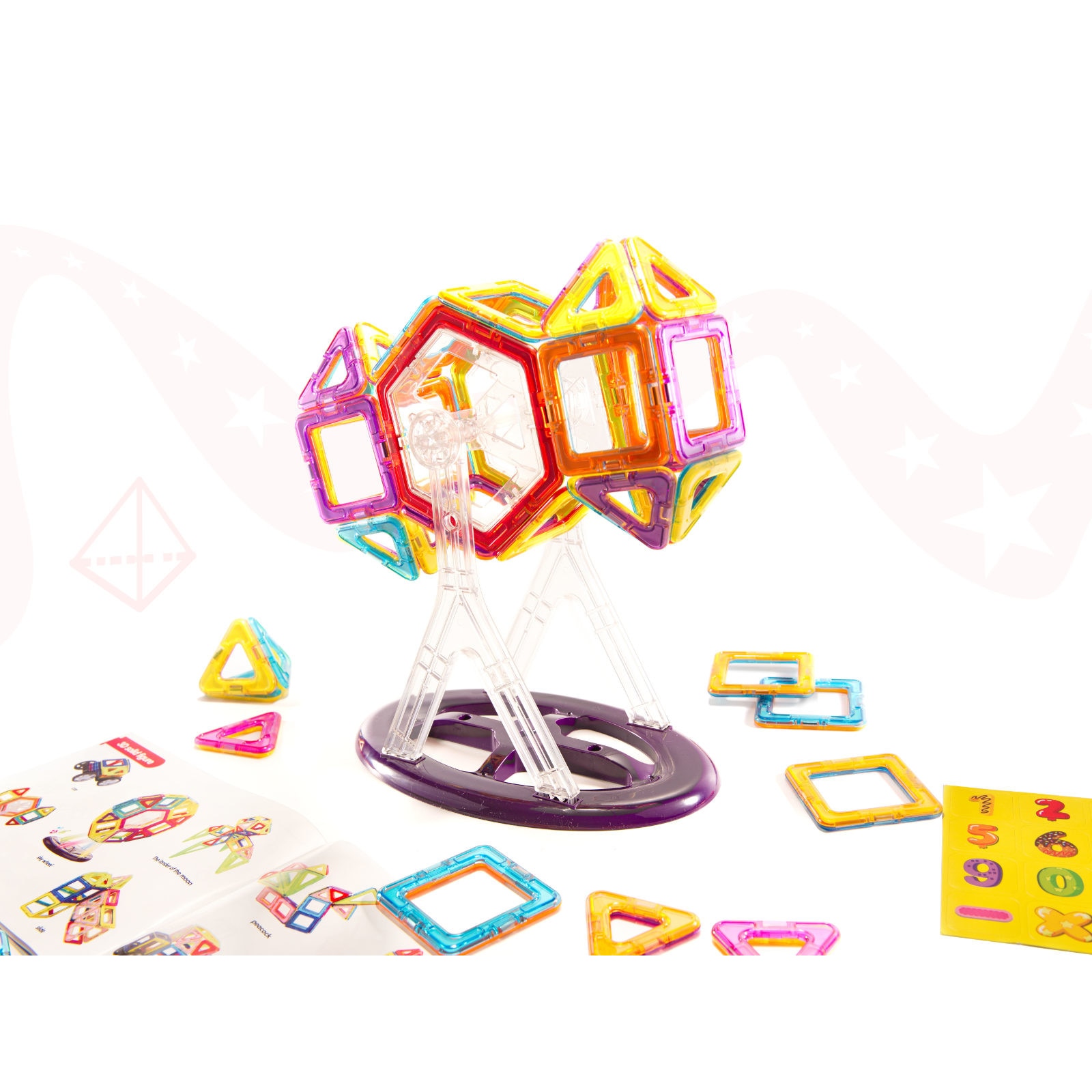 Set Inteligent de Constructie Smart Magnets 3D idealSTORE, Include 52 ...