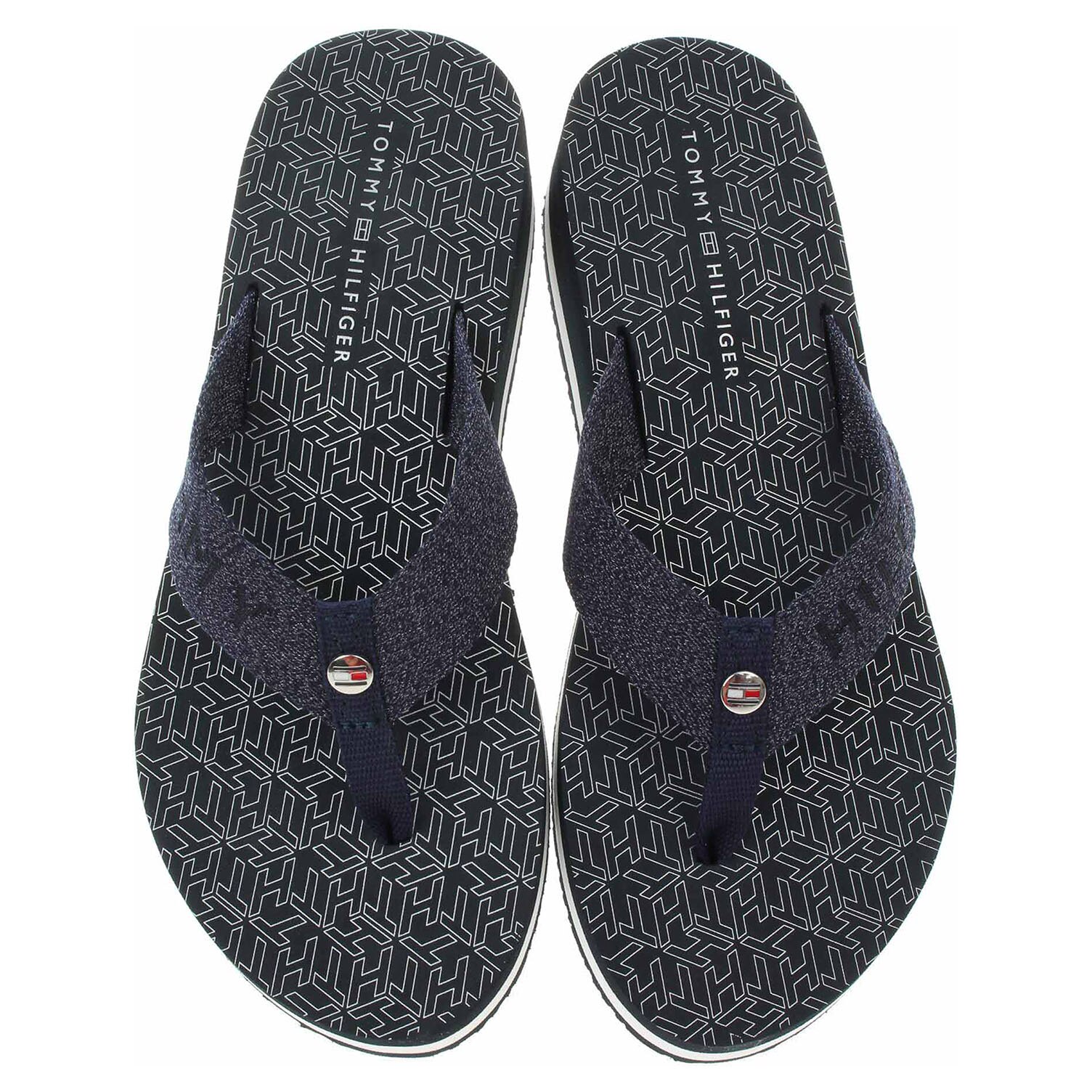 Slapi dama, Tommy Hilfiger, Material sintetic, Bleumarin, 41 - eMAG.ro