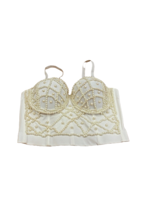 Corset Jennifer, Glamadea, material elastic, decorat cu perle ...