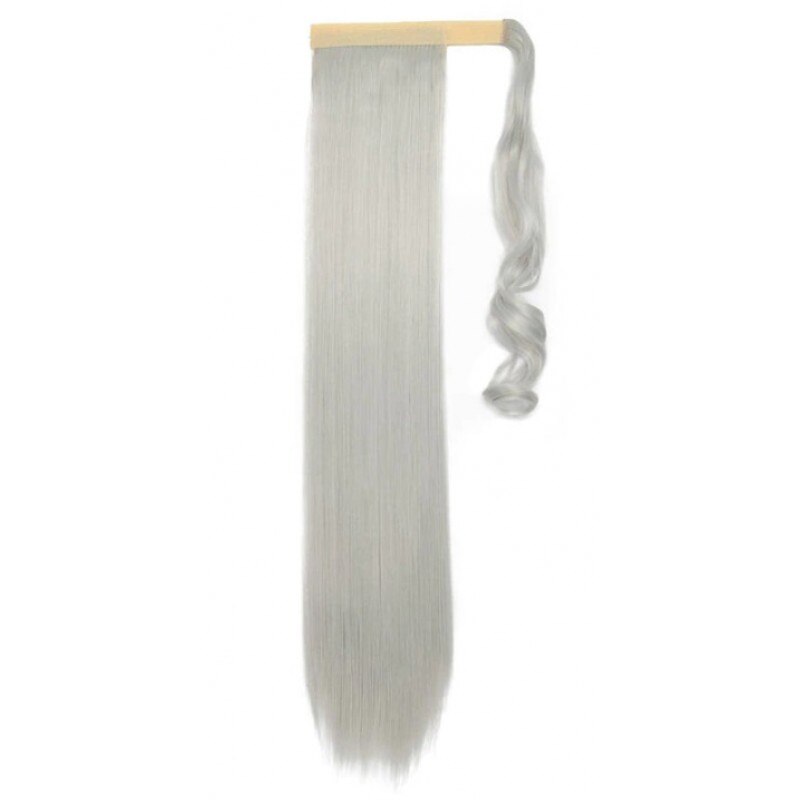 Coada par Argintie cu suvita laterala, 57 cm, Animis Beauty ®, fibra ...