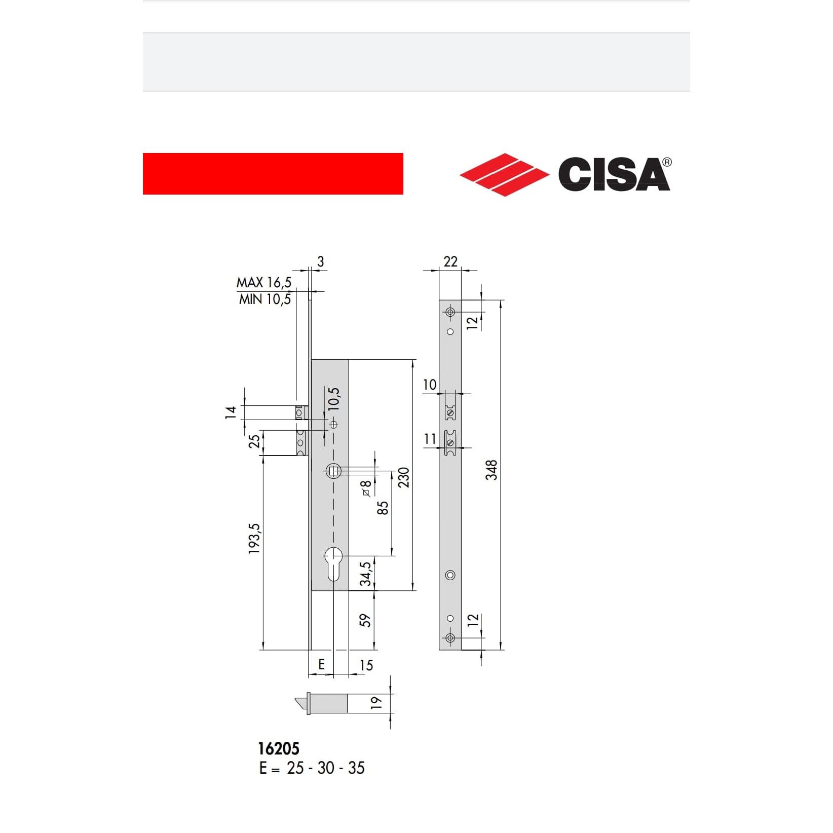 Broasca electromagnetica CISA 16205-25 - eMAG.ro