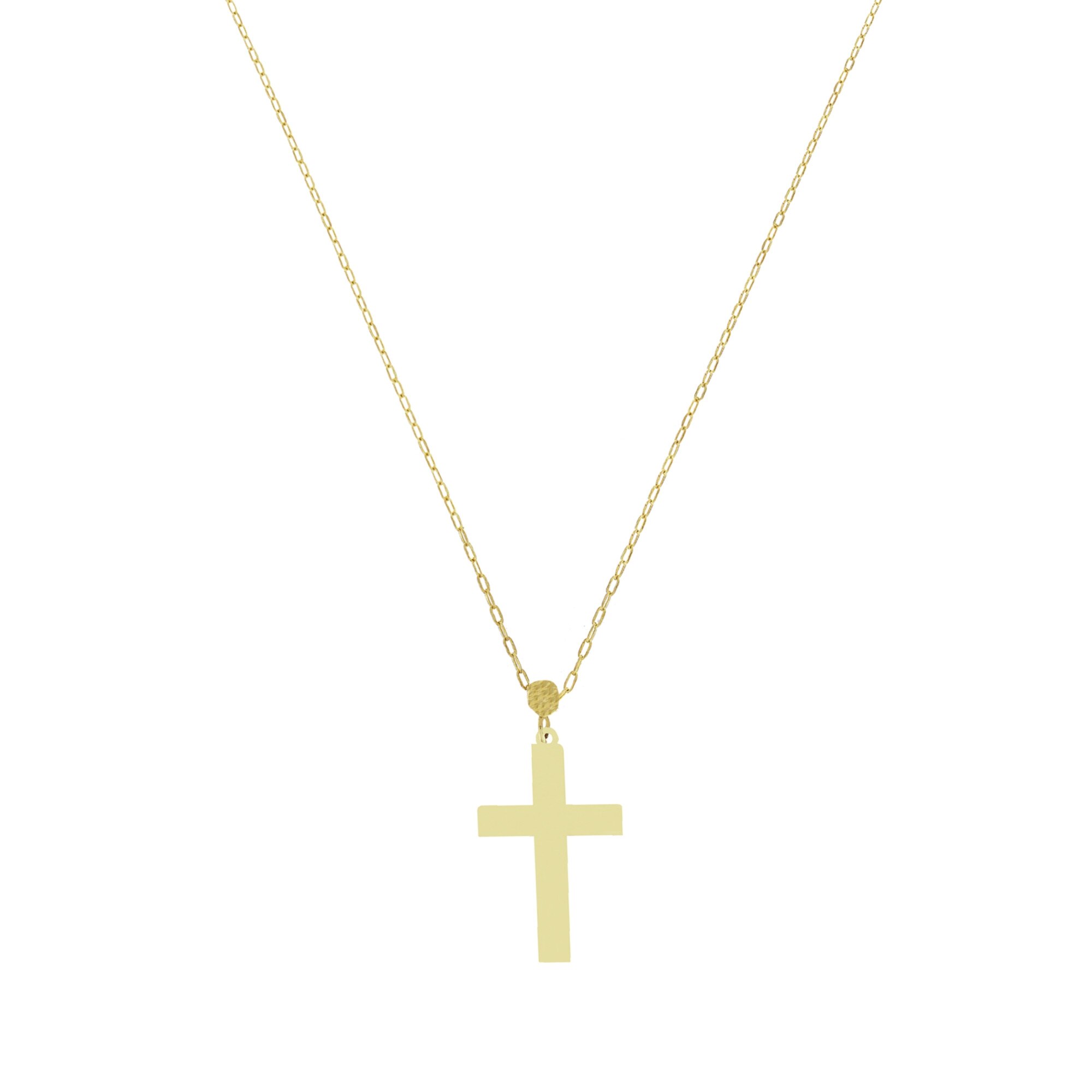 Lantisor din aur 14 K, cu pandativ cruce - eMAG.ro