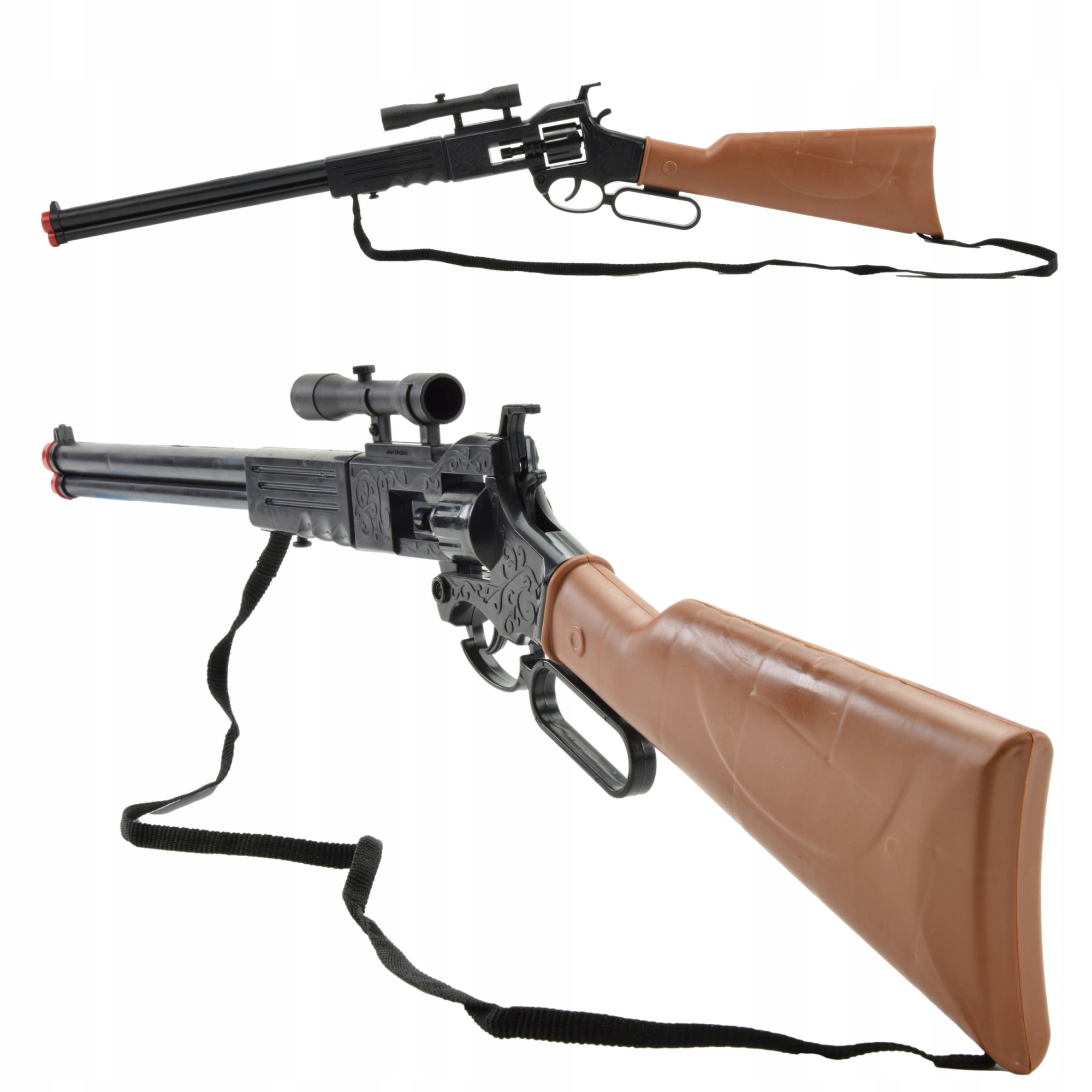 Pusca pentru copii, 64 cm, 14 ani+, Negru/Maro - eMAG.ro