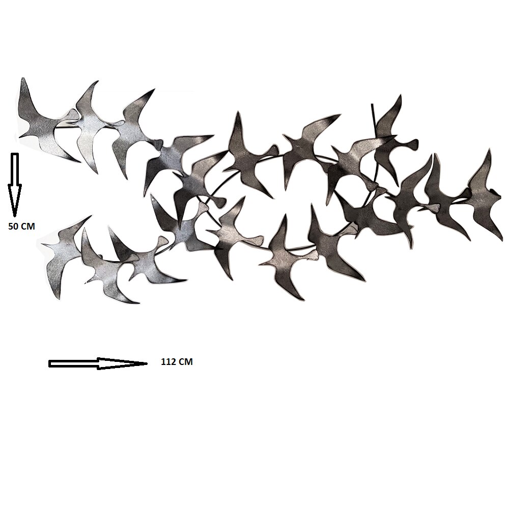 Panou metalic decorativ perete 3D, Deco Art Studio Casa, 112 x 50 cm ...