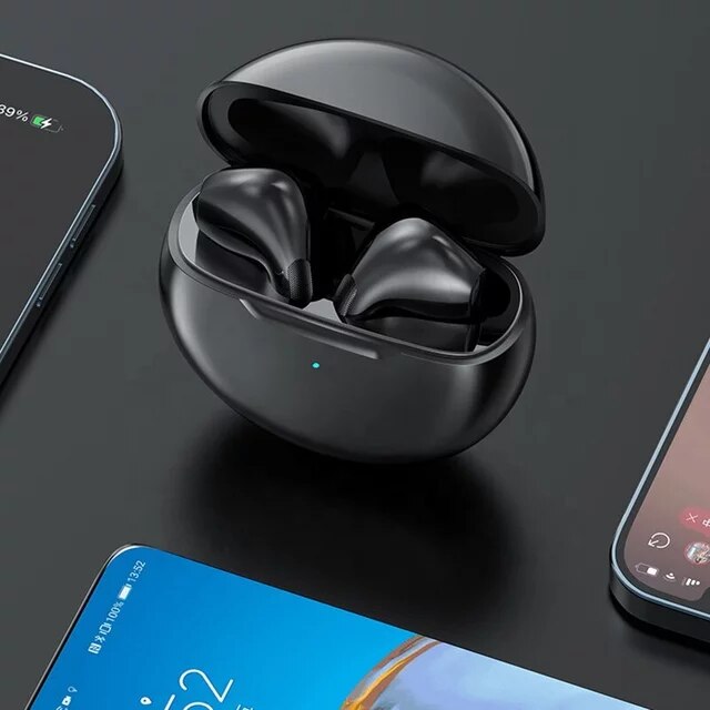 Casti Wireless Pro6, Bluetooth 5.1, Control tactil, Microfon incorporat ...