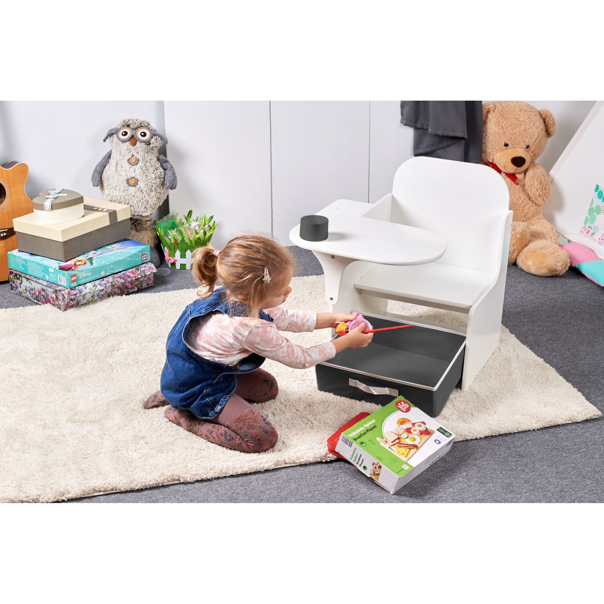 Set Masuta Cu Scaun Copii, 3 In 1, Suporto, Din Lemn Mdf, Varsta 3-6 ...