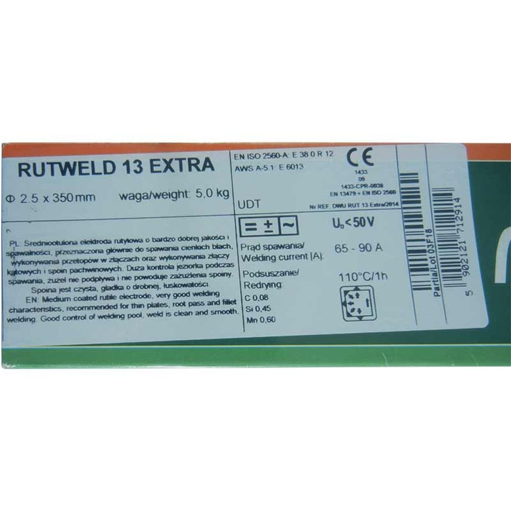 Electrozi sudura Rutilici Metalweld E 6013 – 2.5mm, 5 Kg/pachet - eMAG.ro