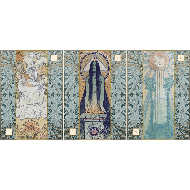 Alfons Maria Mucha Oracle Cards, Lo Scarabeo, 36 cartonase, Multicolor ...