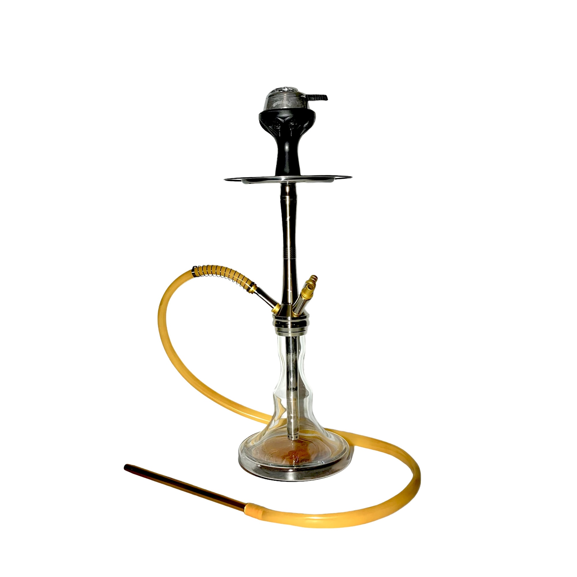 Narghilea Egyptian Hookah MD-M22 auriu si creuzet cu smoke box - eMAG.ro