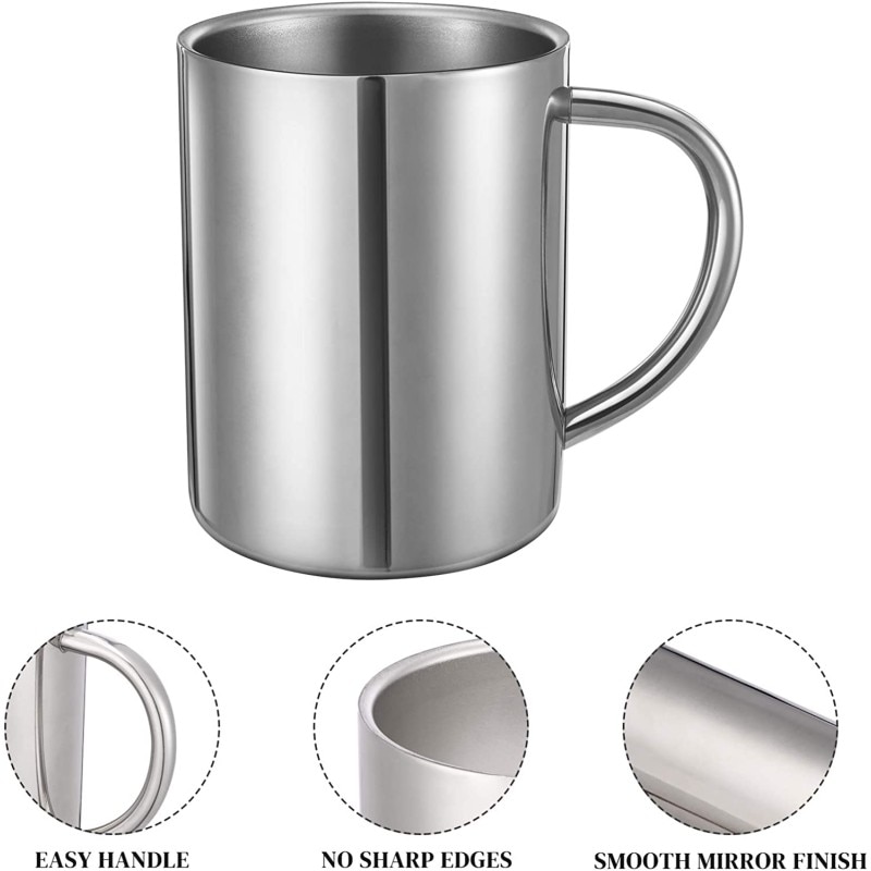 Cana din inox, cu pereti dubli, 150 ml, Grunberg ICI150 - eMAG.ro