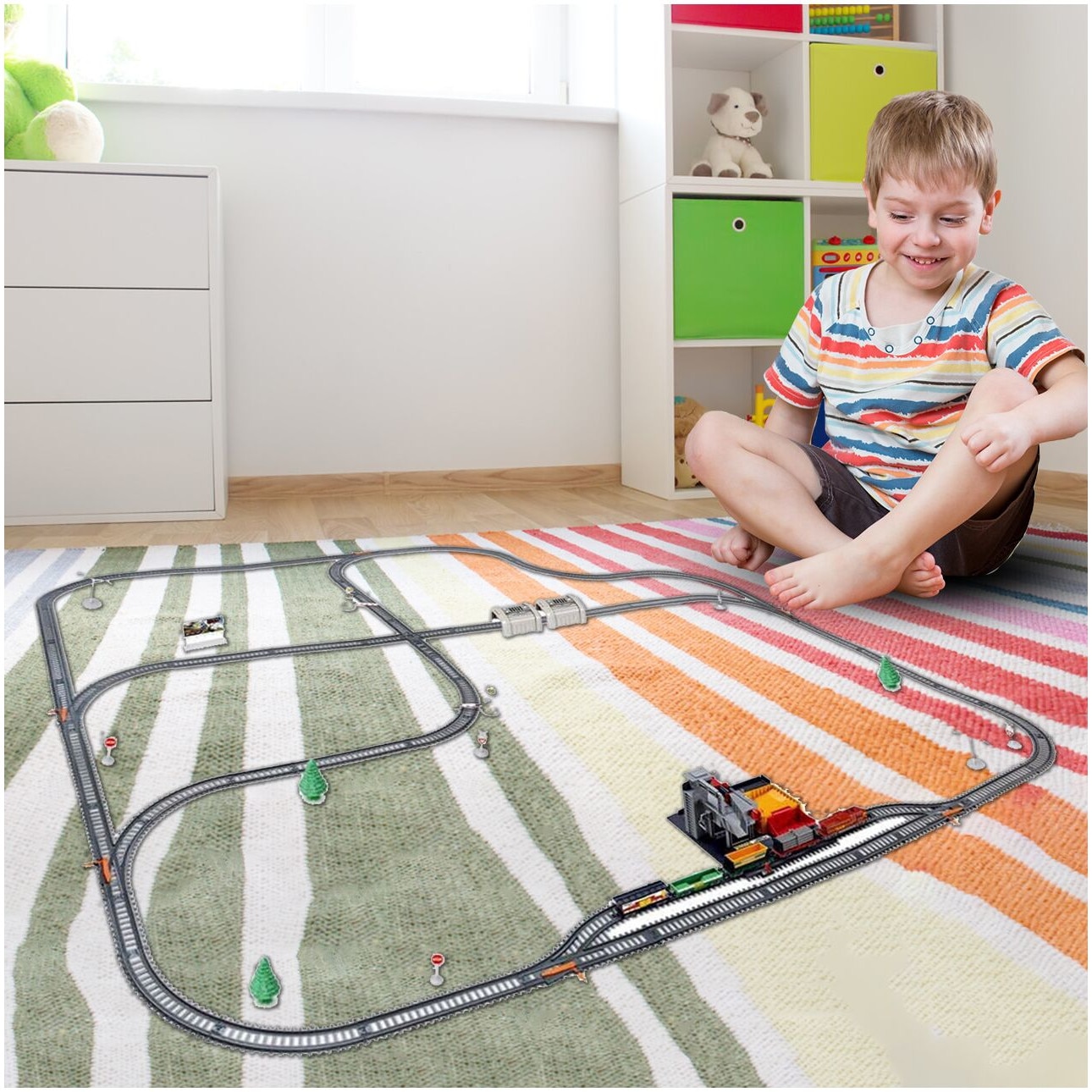 Circuit Trenulet Electric DIY "ISP Power Train World", 78 Piese, 1067 ...