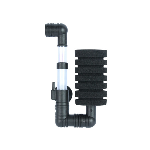 Filtru burete acvariu 60 l, Aqua Nova, 8 x 4.5 cm, Negru/Transparent ...