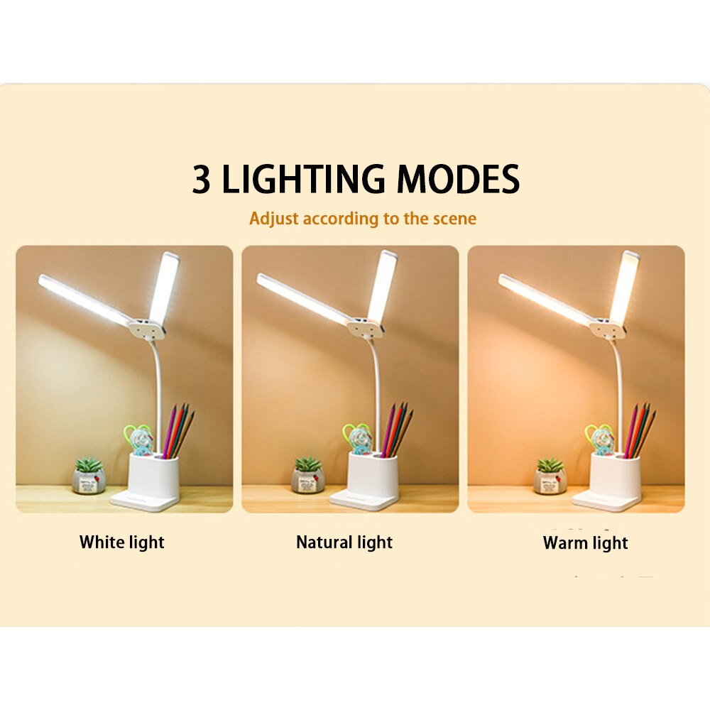 Lampa pentru citit, AEYTLOI, LED, 3 Moduri iluminare, Incarcare USB ...