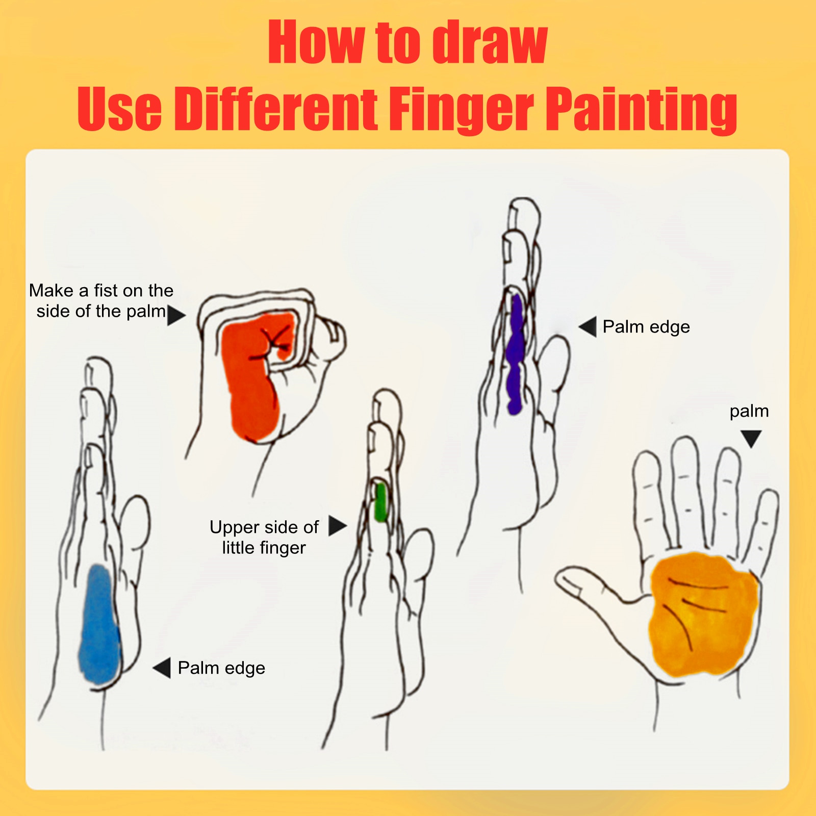 Set de pictura cu degete, NOUSEG, 8 Piese, Multicolor - eMAG.ro