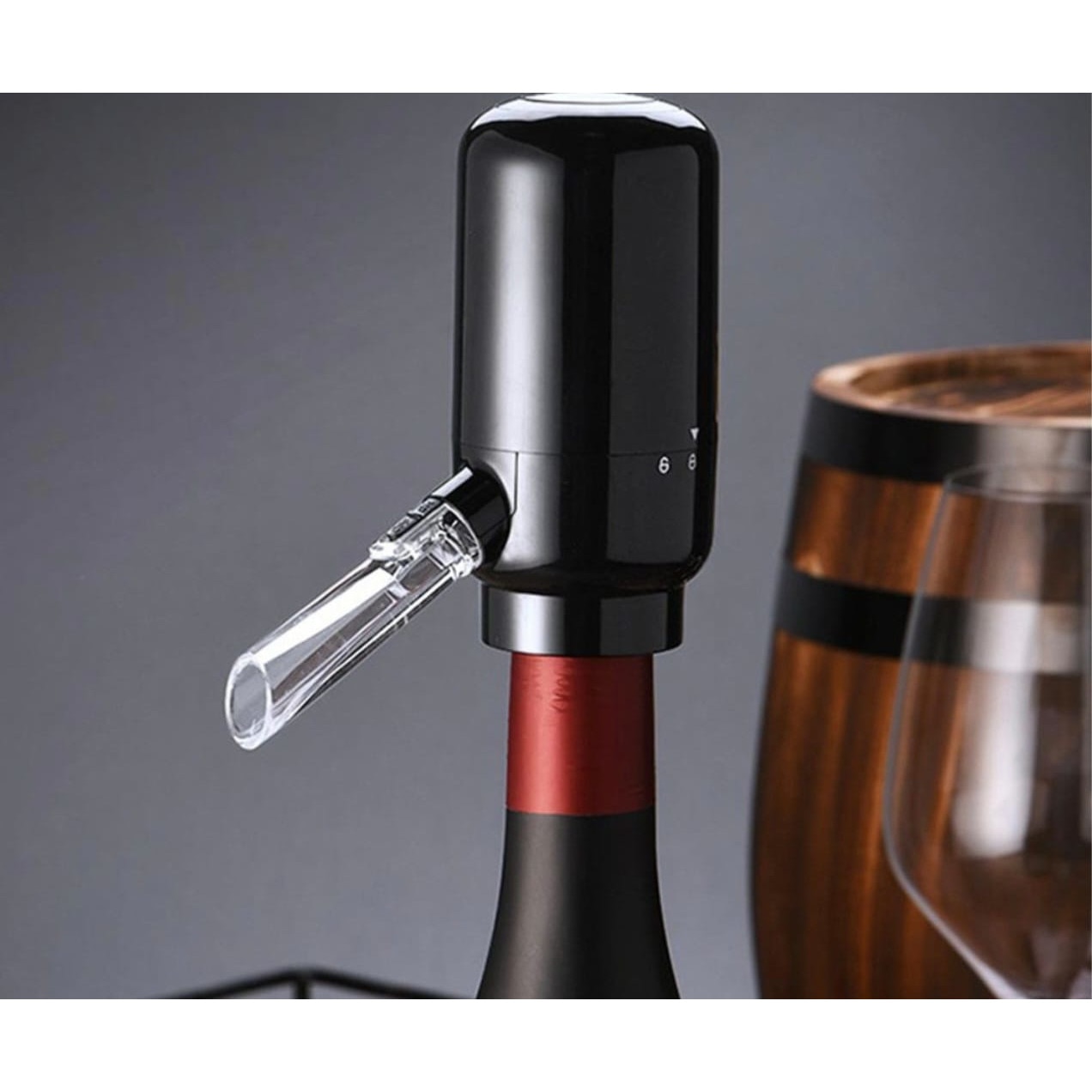 Dozator electric de Vin, Iluminare de fundul cu led - eMAG.ro