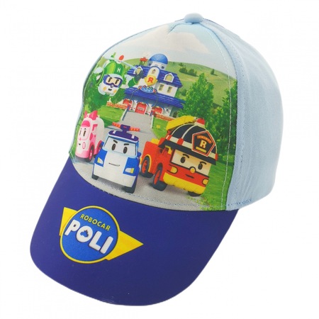 Sapca pentru copii, Disney, cu Robocar Poli, albastru, 50 - 52 cm - eMAG.ro