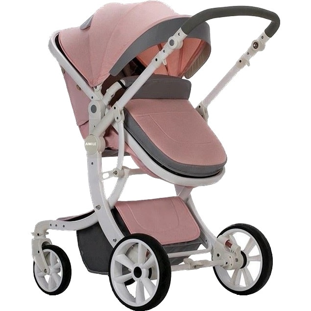 Carucior de copii 2 in 1 Visoli® pink, 107x50x63cm - eMAG.ro