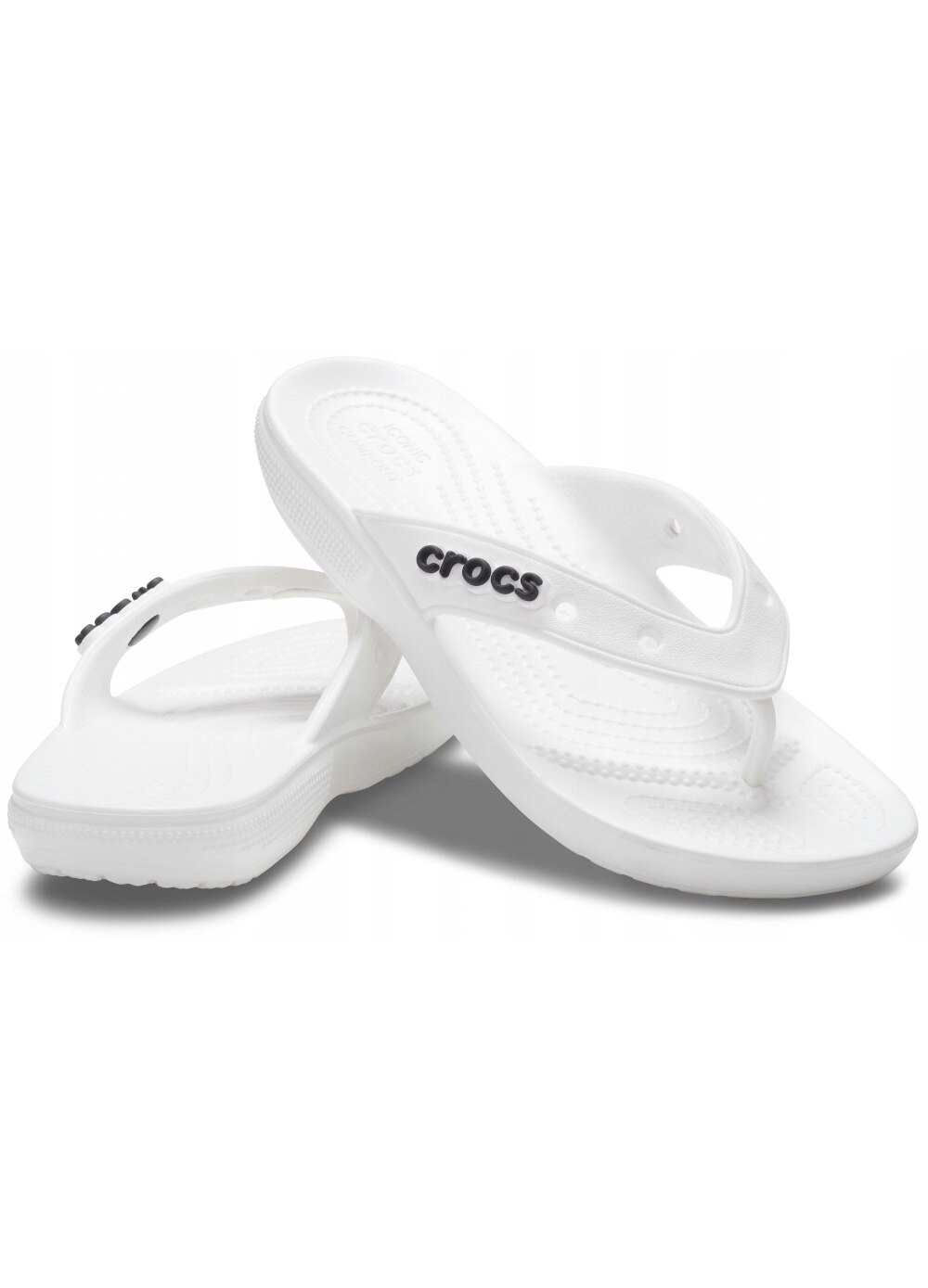 Slapi barbati Classic Flip, Crocs, Spuma, Alb, 45.5 - eMAG.ro