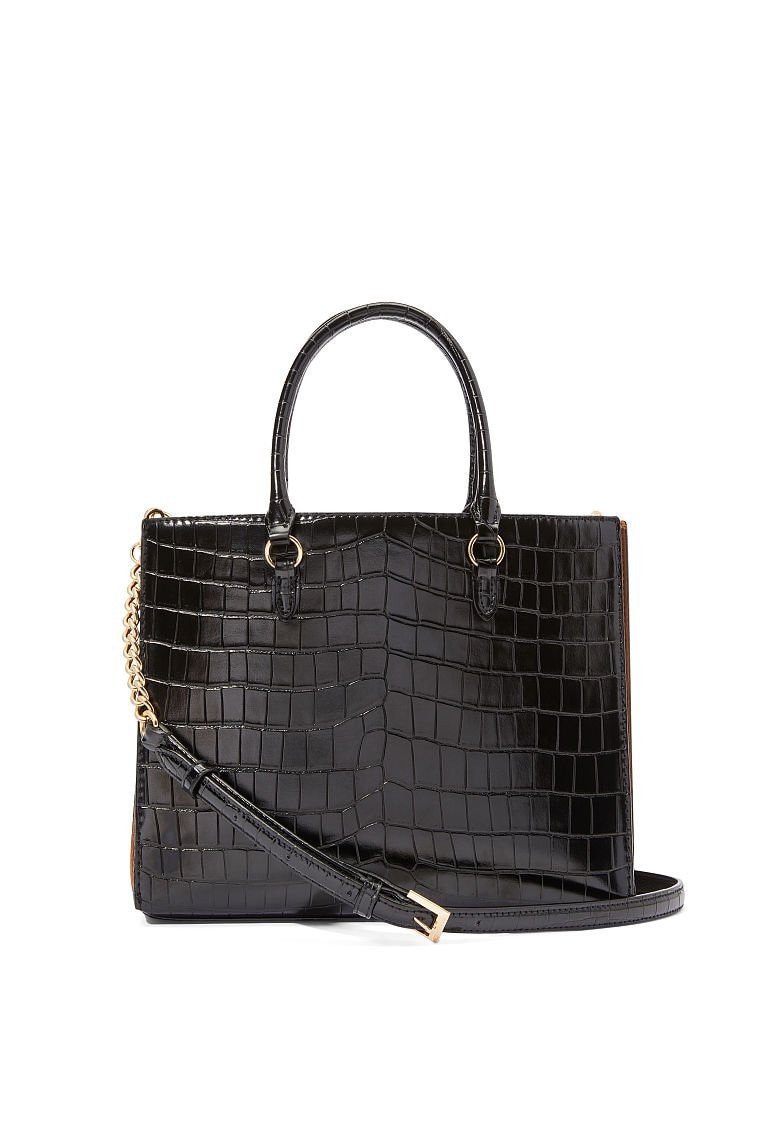 Táska, The Victoria Structured Satchel, Black Croc - eMAG.hu