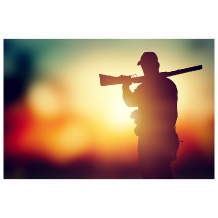 Tapet autoadeziv Premium, Priti Global, Textura canvas, Vanator la apus ...