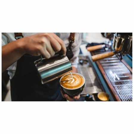 Tapet autoadeziv Premium, Priti Global, Textura canvas, Cafea cu lapte ...