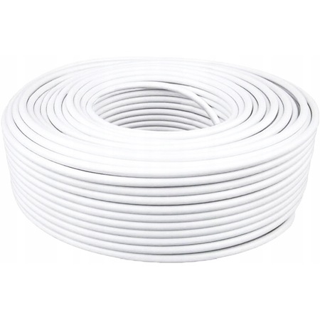 Cablu antena TV, Lamex, Coaxial, 6.8 mm, 25 m, Alb - eMAG.ro