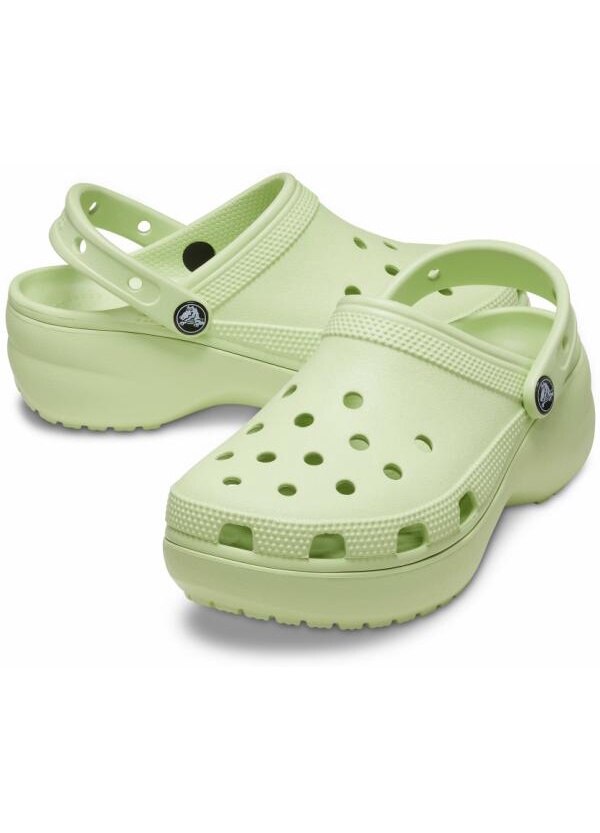 Saboti dama Classic Platform, Crocs, Spuma Croslite, Verde, 39.5 EU ...