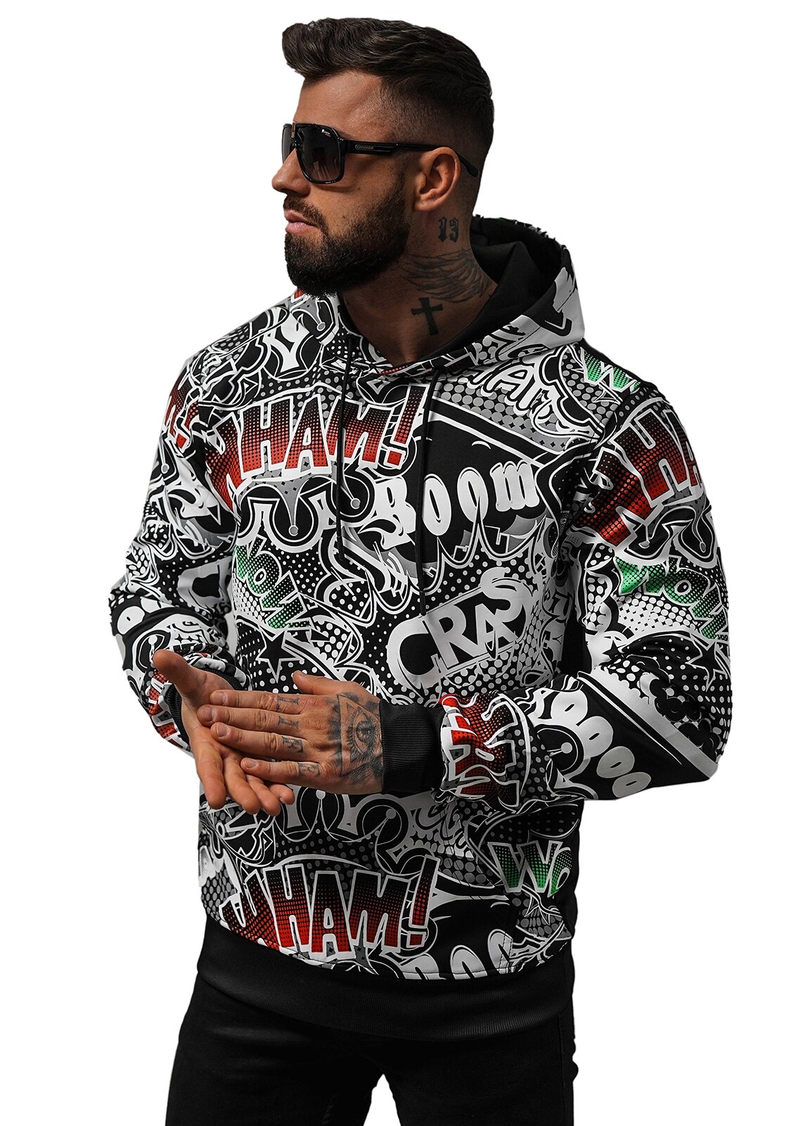 Hanorac barbati negru OZONEE O/B270 M - eMAG.ro