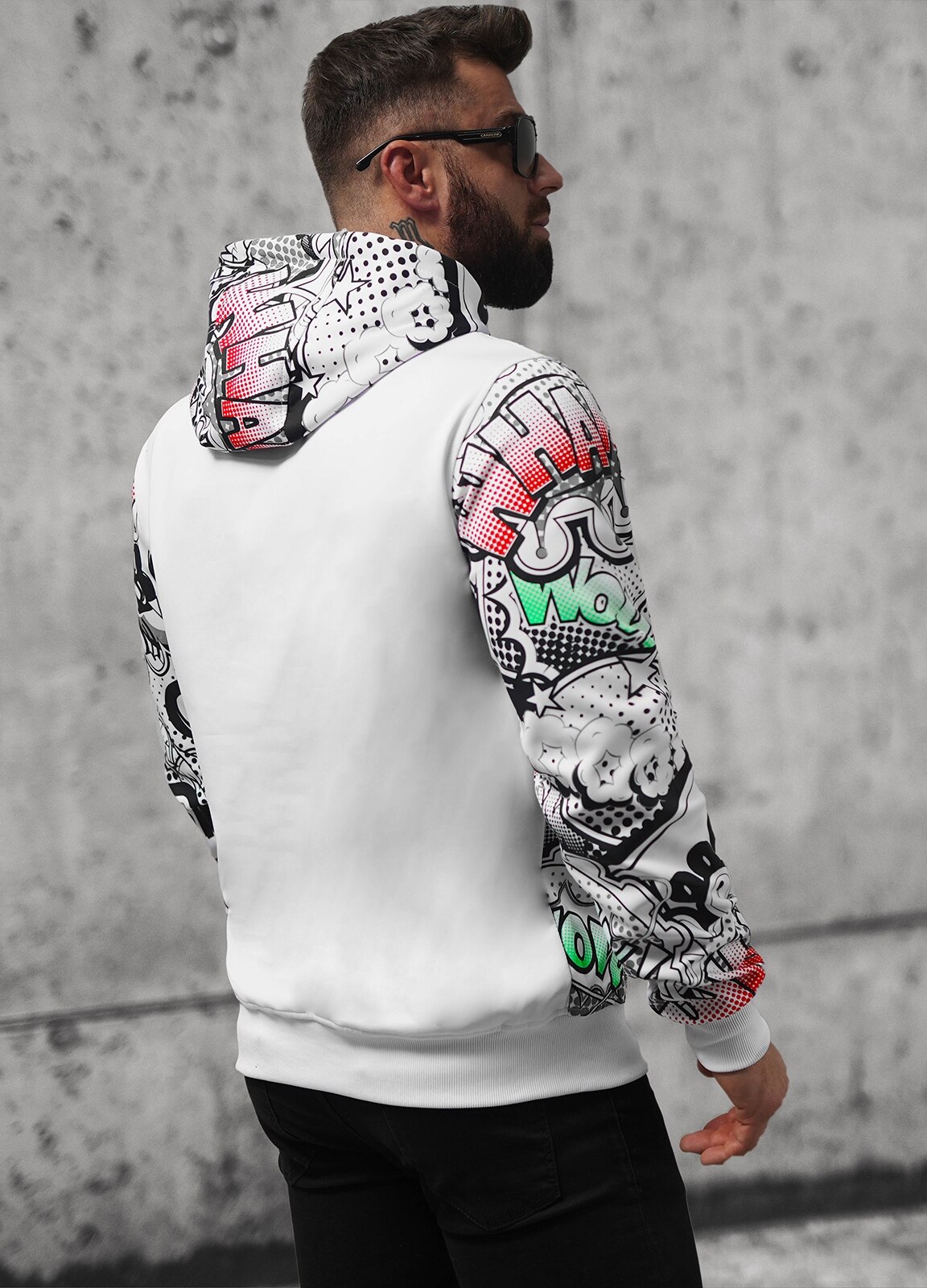 Hanorac barbati alb OZONEE O/B270 M - eMAG.ro