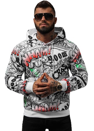 Hanorac barbati alb OZONEE O/B270 L - eMAG.ro