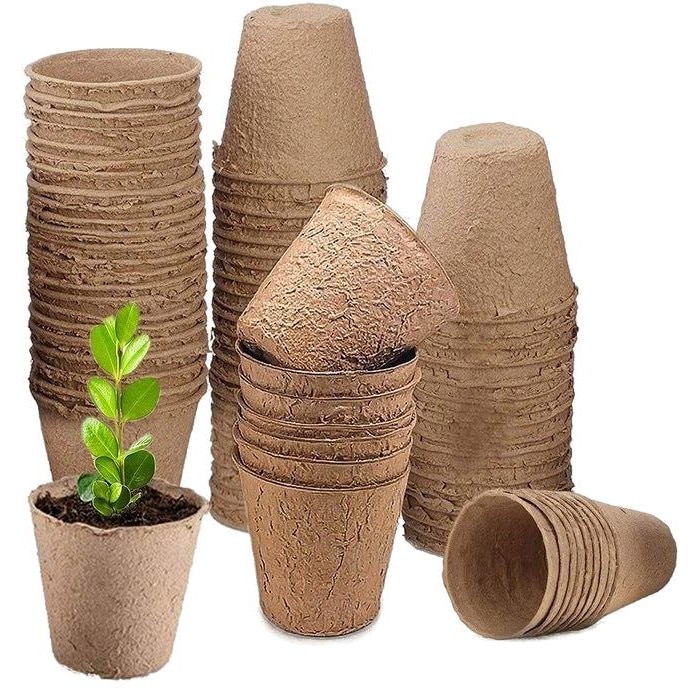 Set 24 ghivece pentru rasaduri, Rim, Turba, 8 x 8 cm - eMAG.ro