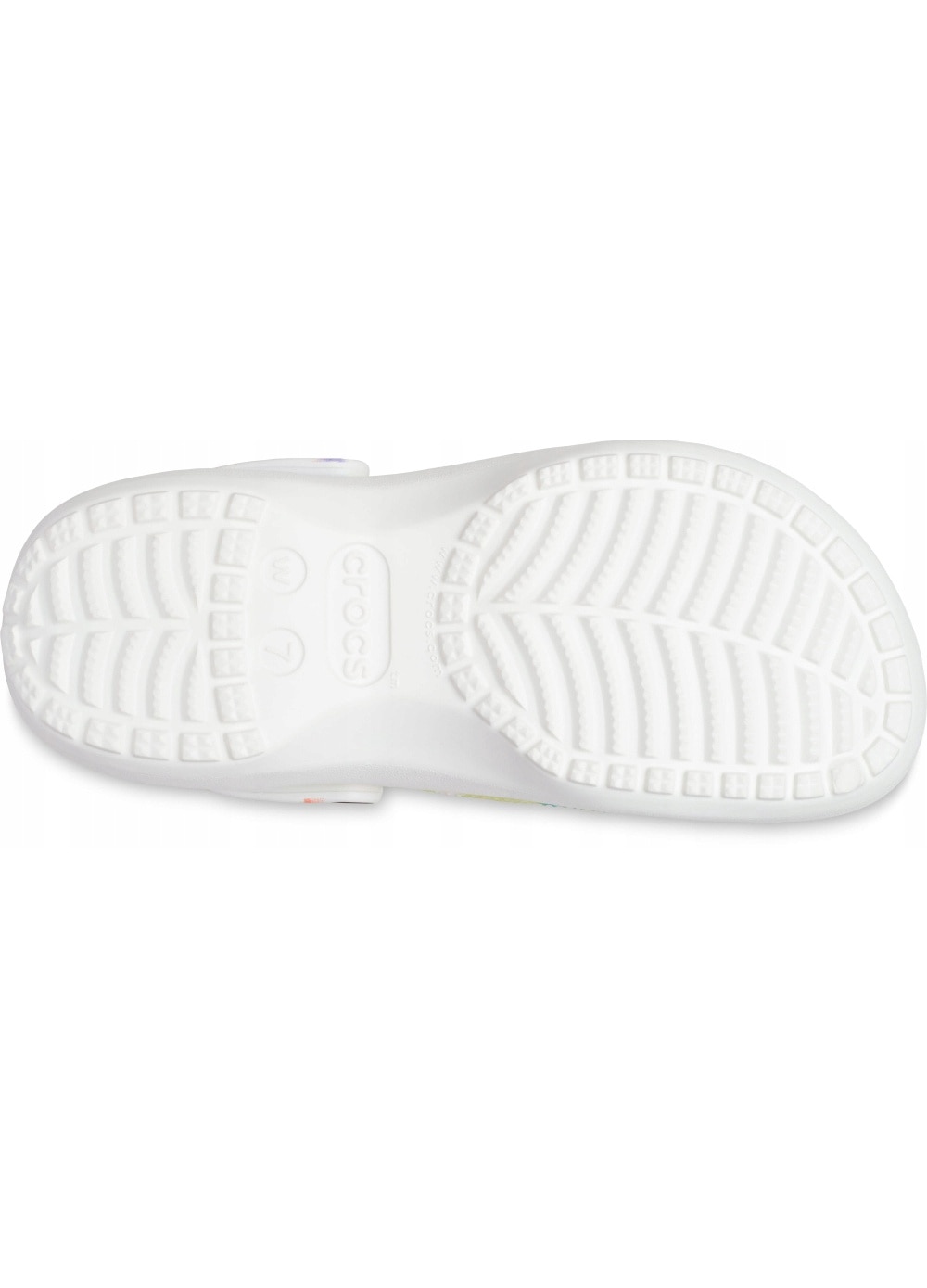 Saboti dama Classic Platform, Crocs, Spuma Croslite, Alb/Multicolor, 41 EU - eMAG.ro