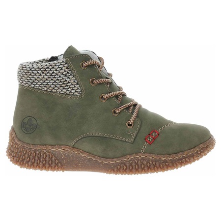 Botine dama, Rieker, Material sintetic/textil, Verde, 42 - eMAG.ro