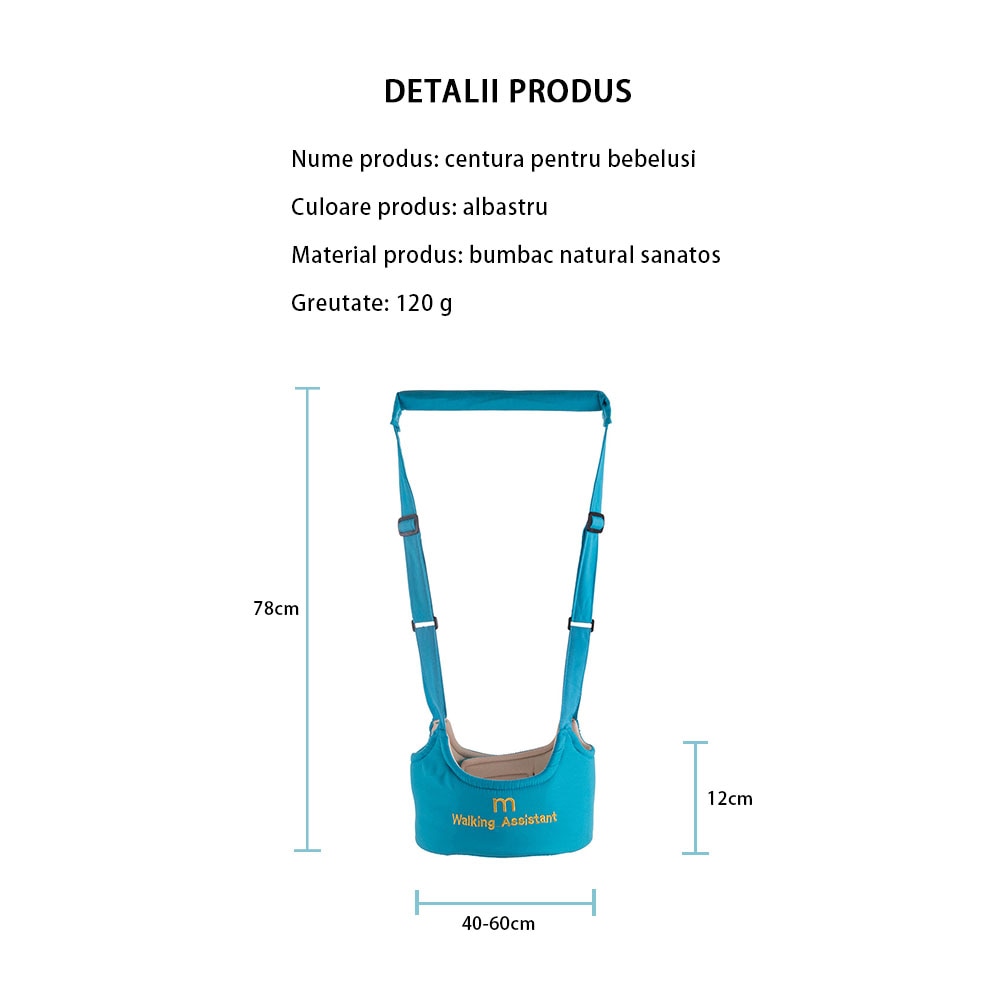 Ham premergator bebe, Senmase, Ergonomic, Detasabil, Albastru - eMAG.ro