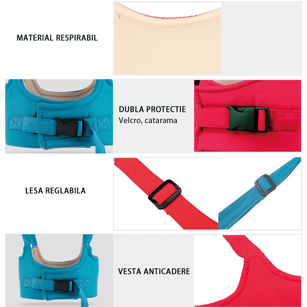 Ham premergator bebe, Senmase, Ergonomic, Detasabil, Albastru - eMAG.ro