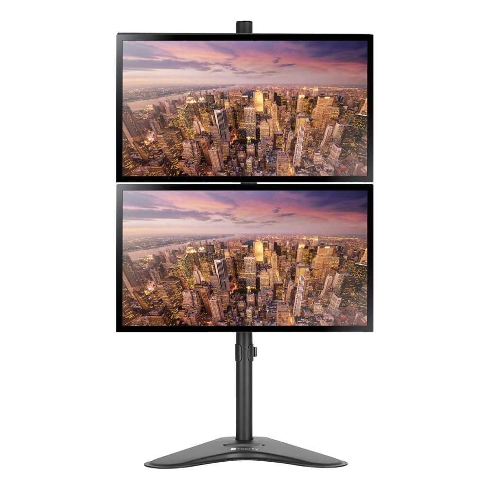 Suport de birou pentru 2 monitoare, 17-32 inch, reglabil, Negru, Techly ...