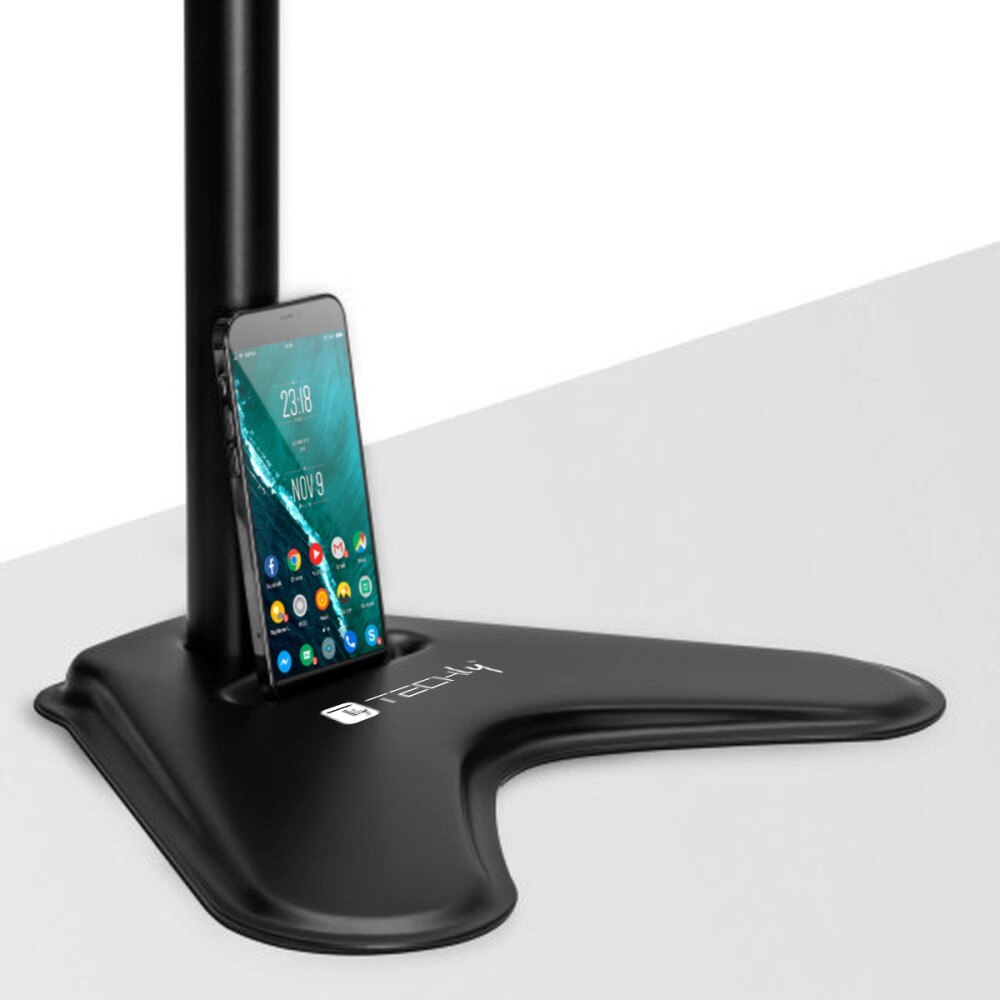 Suport de birou pentru 2 monitoare, 17-32 inch, reglabil, Negru, Techly ...