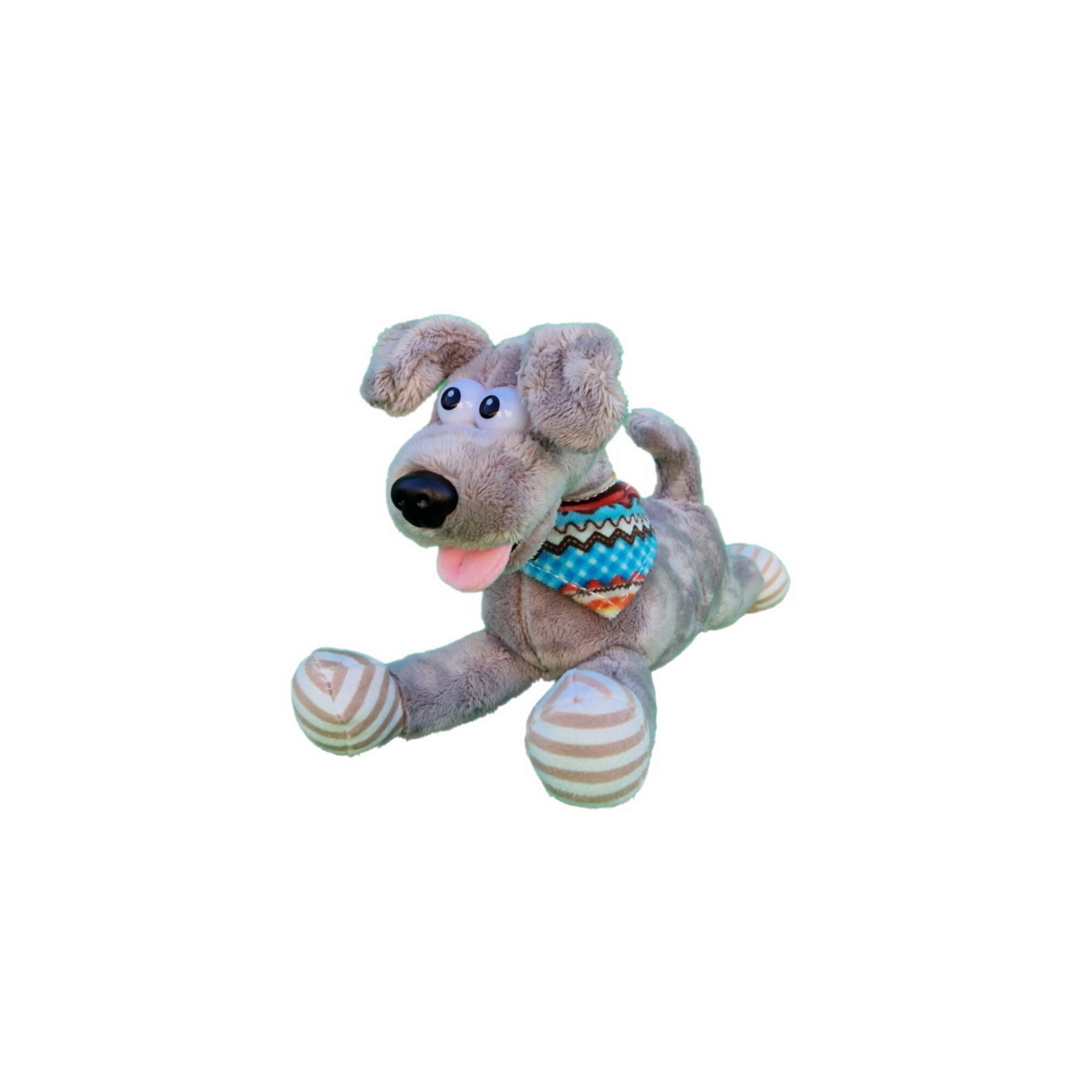 Catel de plus cu esarfa gri, 18cm - eMAG.ro