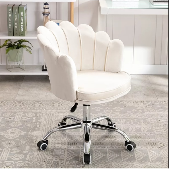 Scaun de birou, modern, din catifea, elegant, ergonomic, rotativ ...