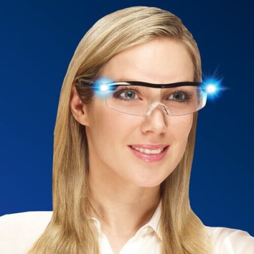 Ochelari FOXMAG24, cu lentila tip lupa, pentru marire, cu doua leduri pentru iluminat, cu ...