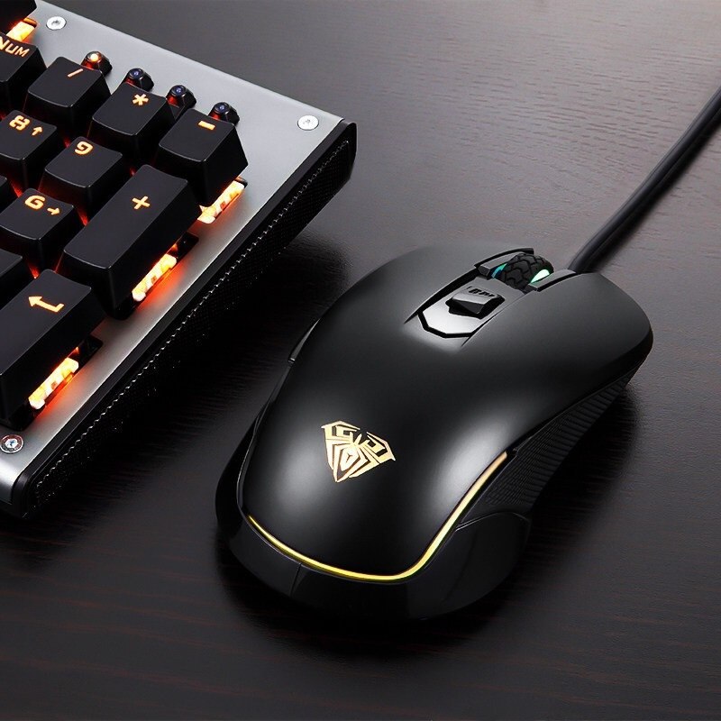 Mouse Aula G502-747, Iluminare de fundal RGB, Gaming, Optic, 6D, RGB ...